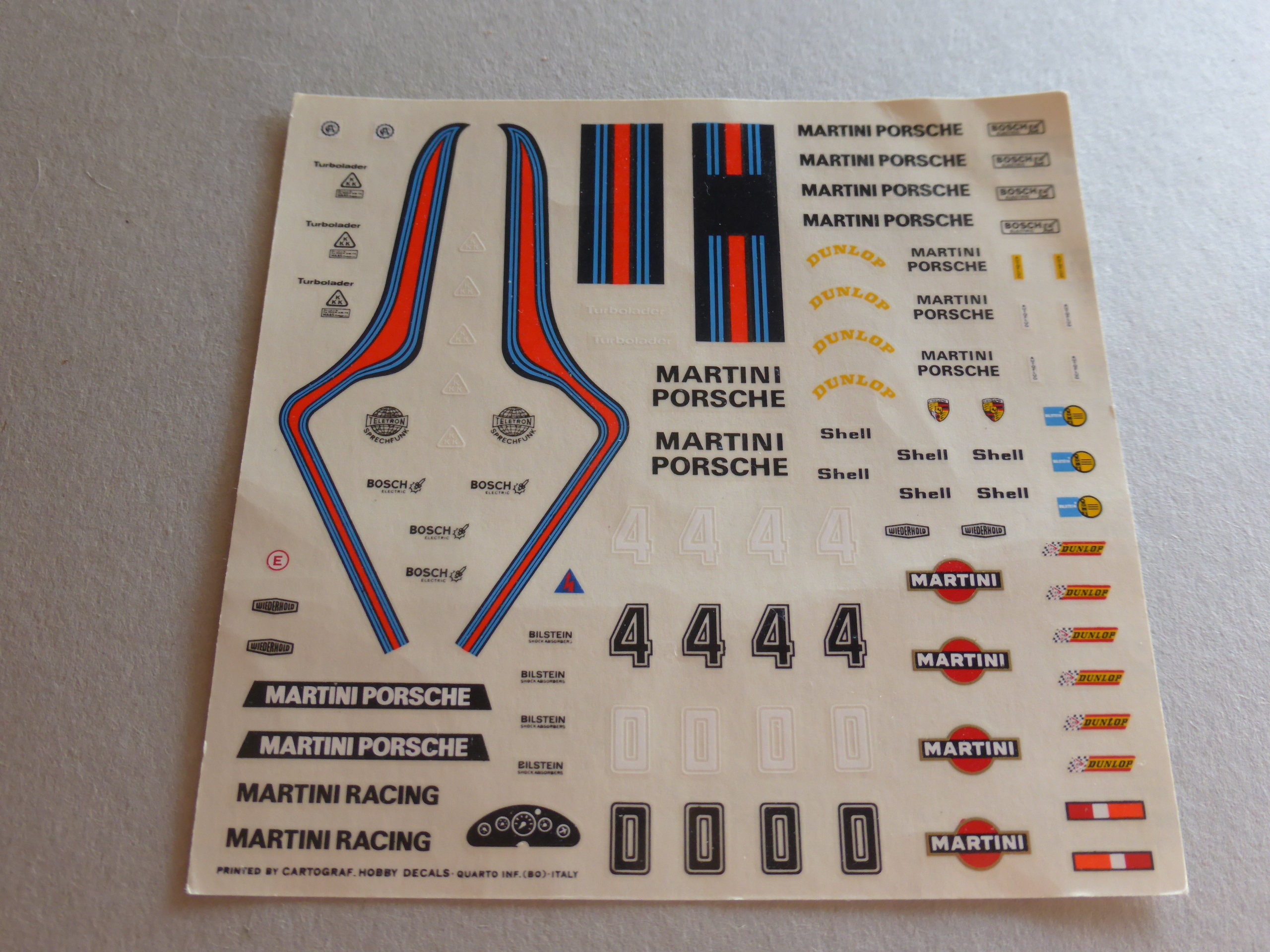 high quality 1:43 decals Porsche 935 Group 5 Martini Racing 1976/1977 ...