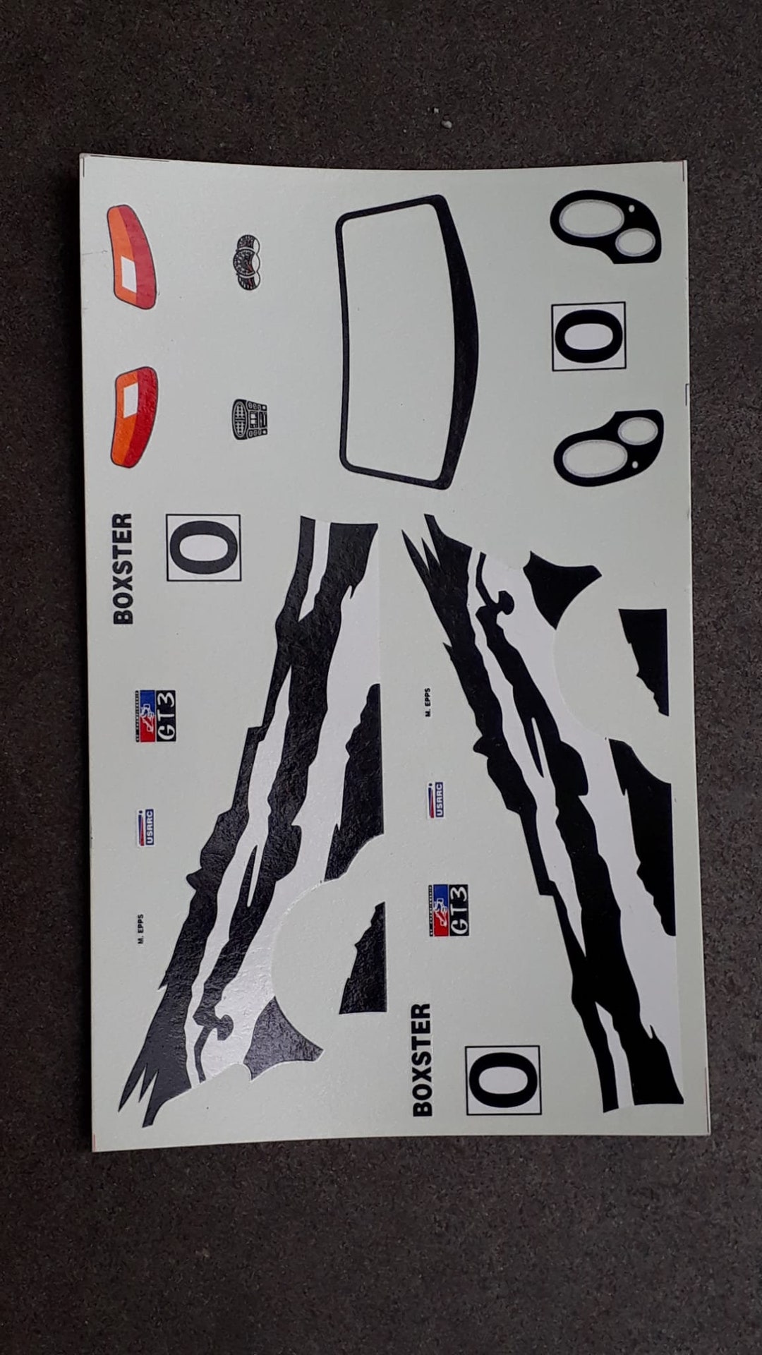 1:32 Waterslide Decals Porsche 986 Boxster GT3 USRRC 2001 M.epps #0 ...