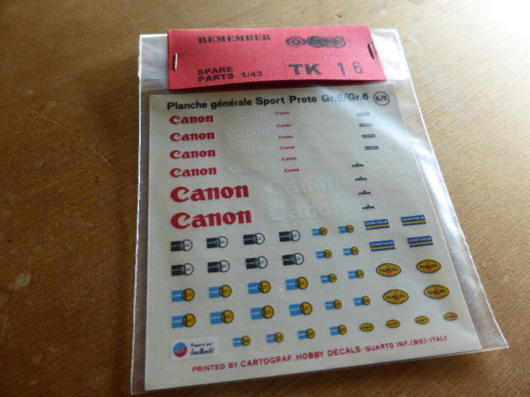 High Quality 1:43 Decals AMR Cartograf Canon Bilstein Pennzoil Matter ...
