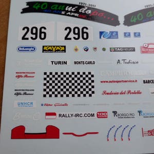 High Quality 1:43 Decals Different Logos Rally Montecarlo Historic ...