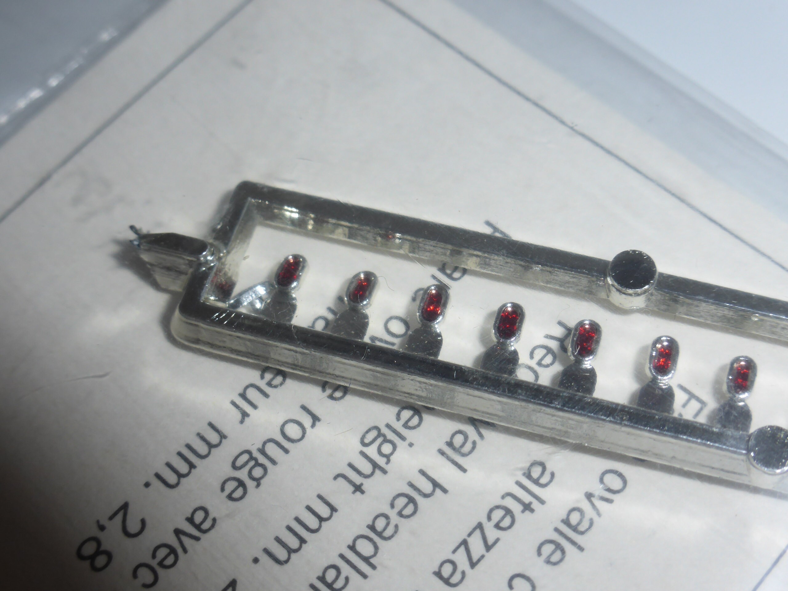 plastic resin oval lights red and orange mm 3.00x2.00 for model cars ...