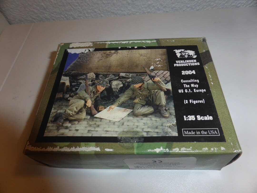1:35 Scale consulting the Map US G.I. Europe 2 Figures Verlinden Production 2004 - Etsy