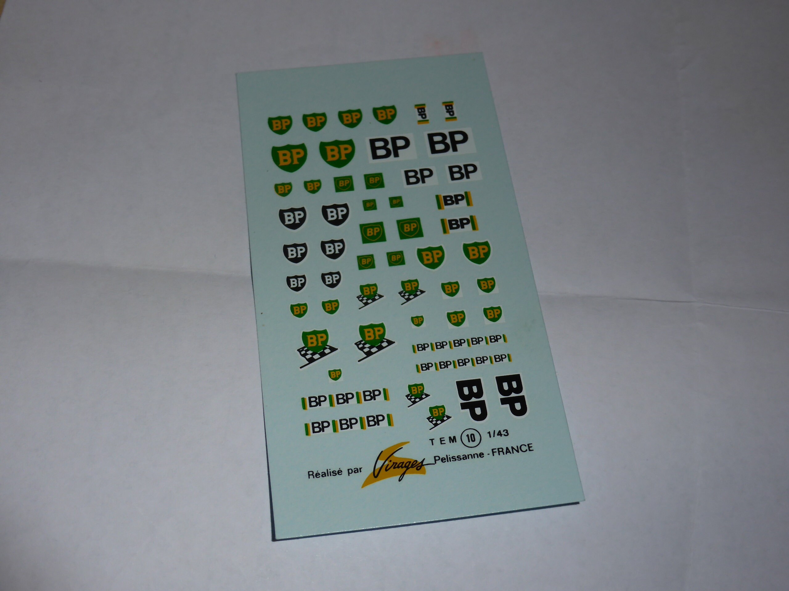 high quality 1:43 decals BP logos and scripts for rally and racing cars ...