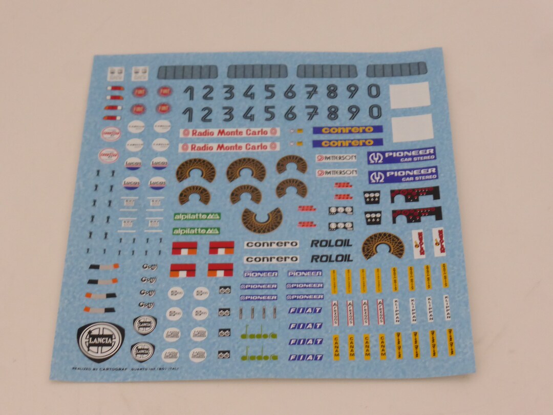 1:43 Generic Decals Sheet for Rally Cars of the 80s Conrero, 131, Gotti ...