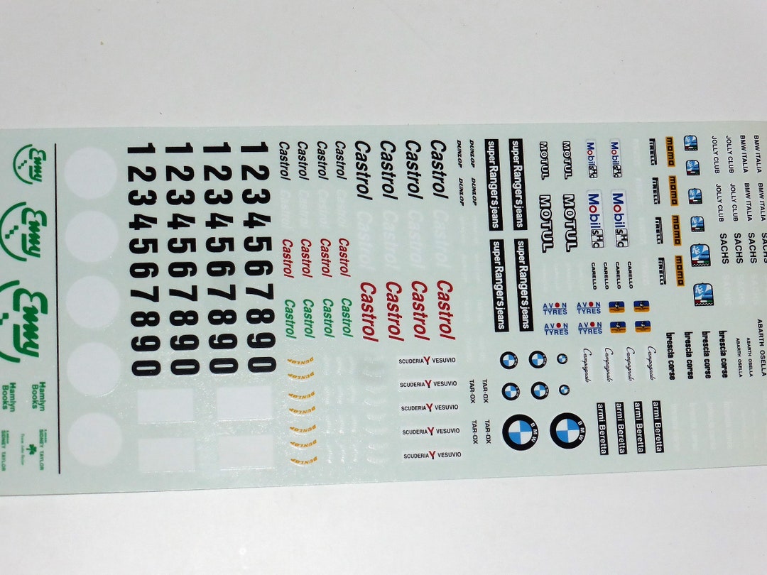High Quality 1:43 Decals for Racing Cars of the 70s-80s Lots of Logos ...