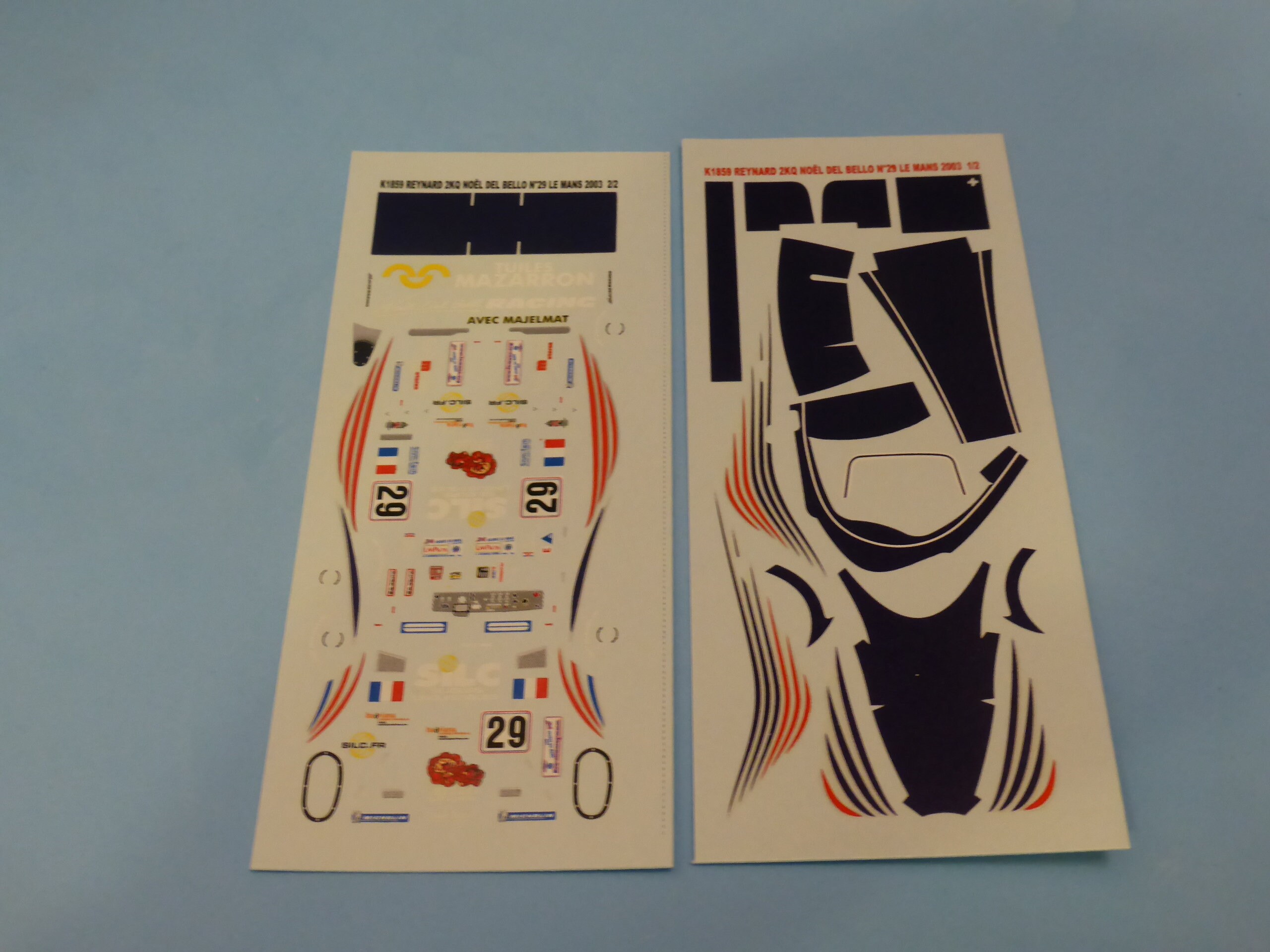 1:43 decals for Reynard Volkswagen 2KQ-LM LMP675 Del Bello Le Mans 2003 ...