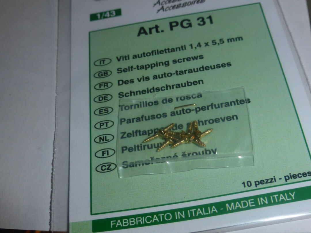 Self Tapping Micro Screws (1.4x5.5 Mm) Pack of 10 Pcs Tameo PG31 for 1: ...