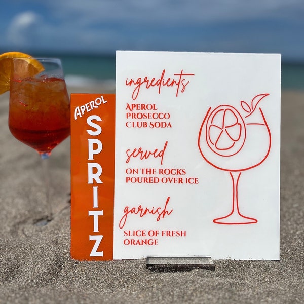 Acrylic Aperol Spritz Sign - Etsy