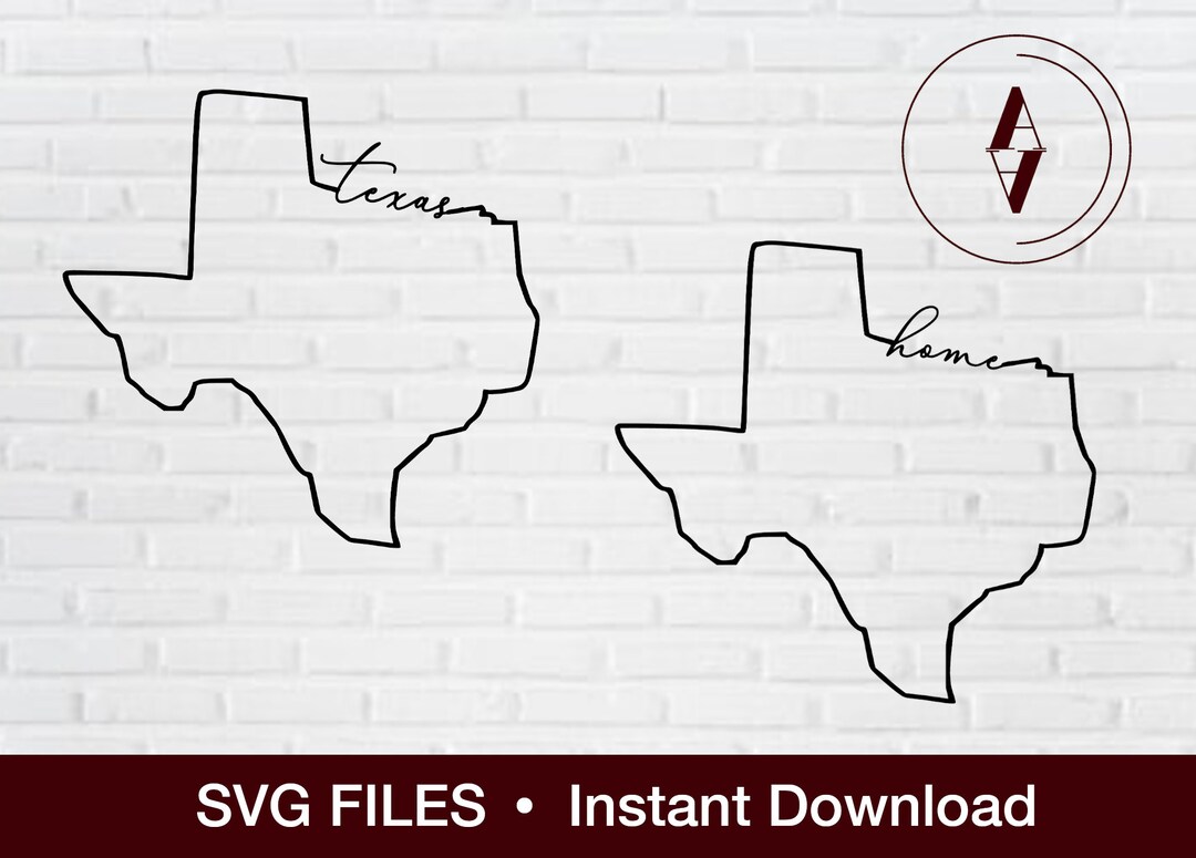 Texas Outline SVG Files Texas Home Cut Files - Etsy