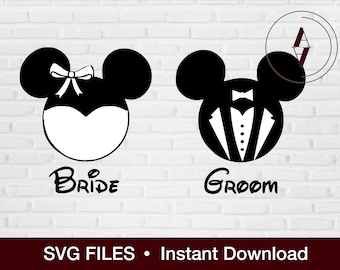 Minnie Bride Svg - Etsy