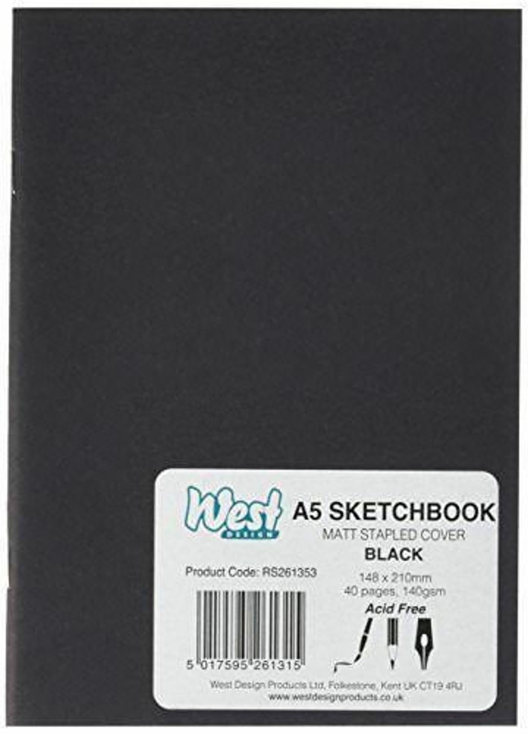 A5 Black Page Staple Sketchbook - Etsy