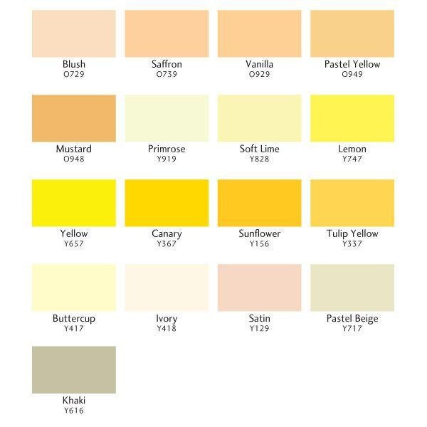 Winsor & Newton Promarker Yellow Hues - Etsy