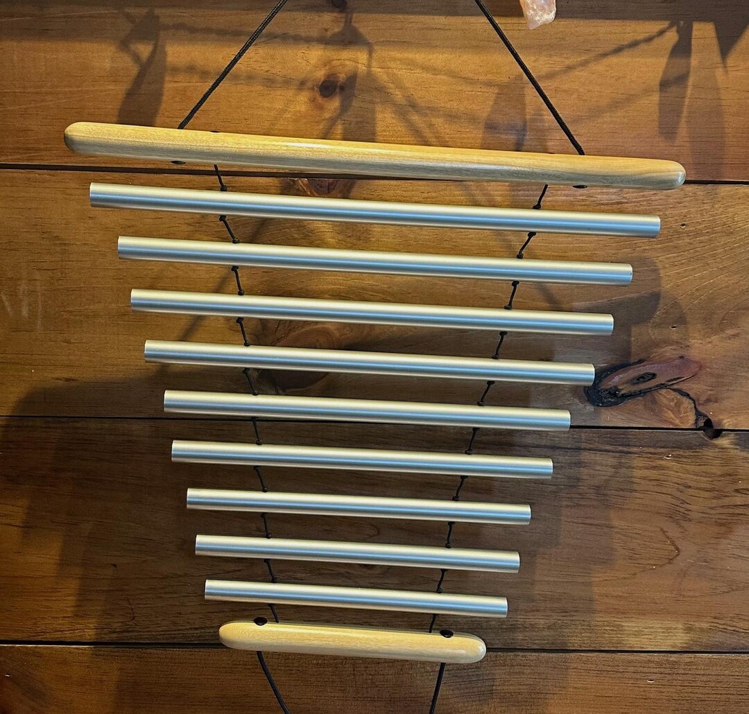 9 Bar Swinging Flow Tube Chimes in 440 or 432 Htz Reiki Infused - Etsy