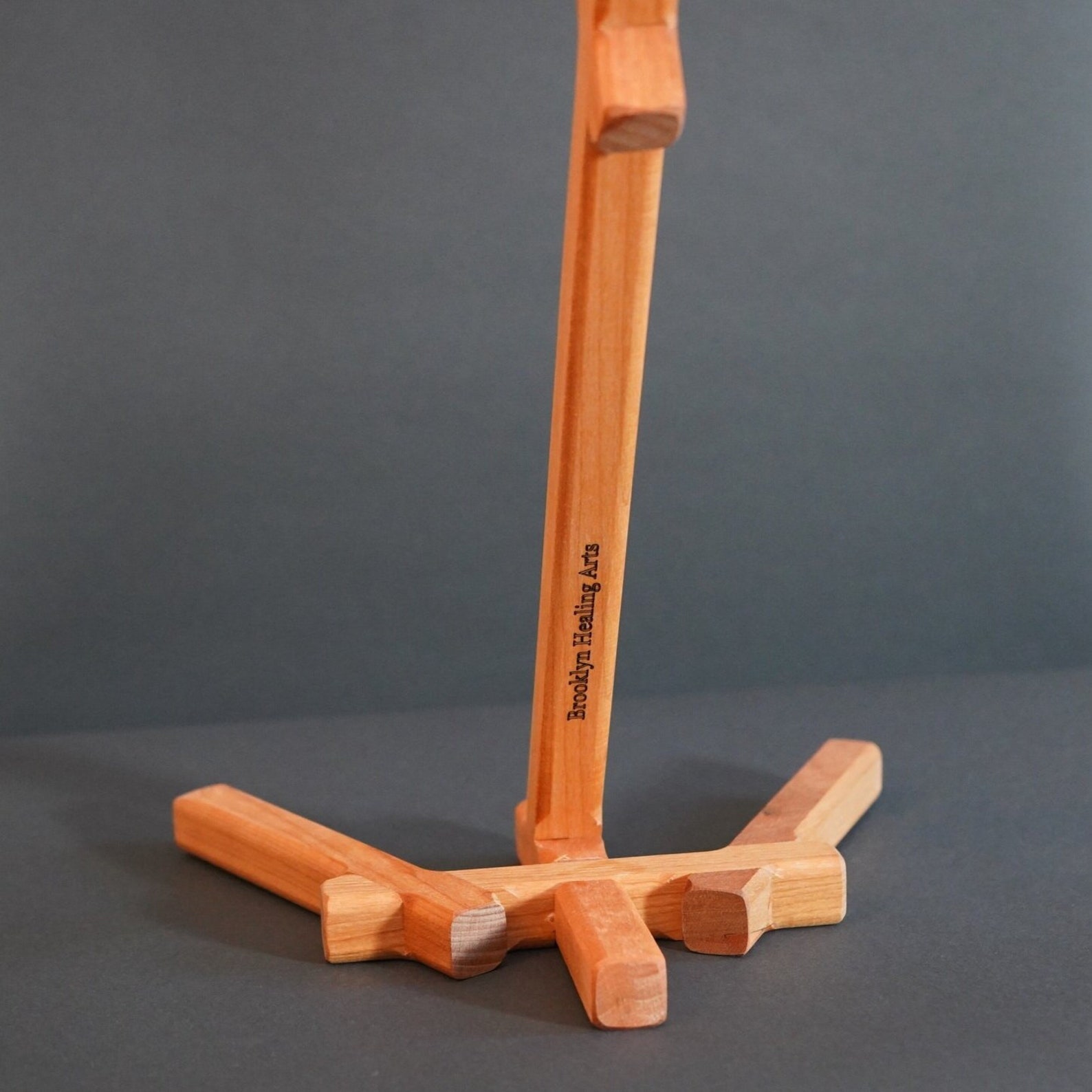 Natural Cherry Wood Single Chime Stand Hand Chimes CHIMES NOT INCLUDED ...