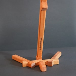 Natural Cherry Wood Single Chime Stand Hand Chimes CHIMES NOT INCLUDED ...