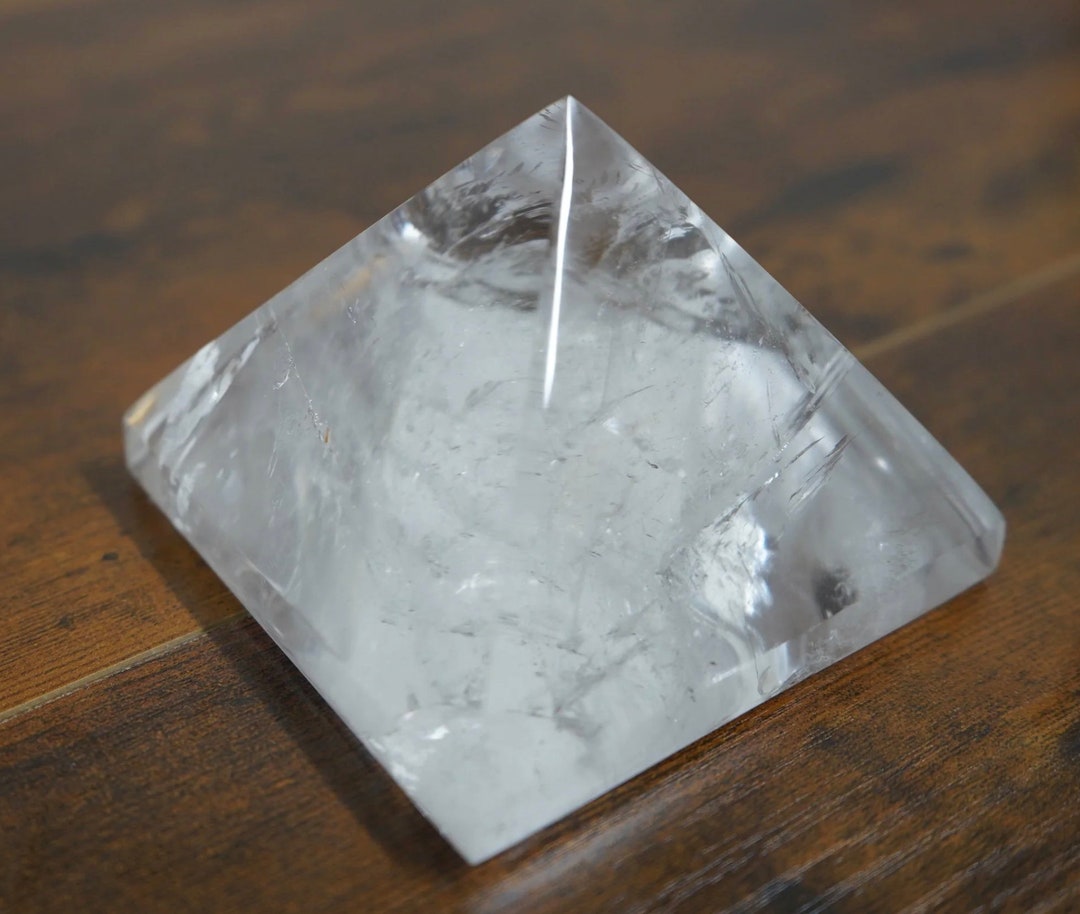Himalayan Quartz Solid Pyramid 830 Grams 4 Base, 3 High - Etsy