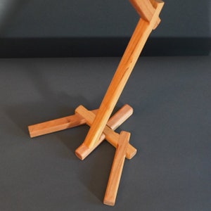 Natural Cherry Wood Single Chime Stand Hand Chimes CHIMES NOT INCLUDED ...