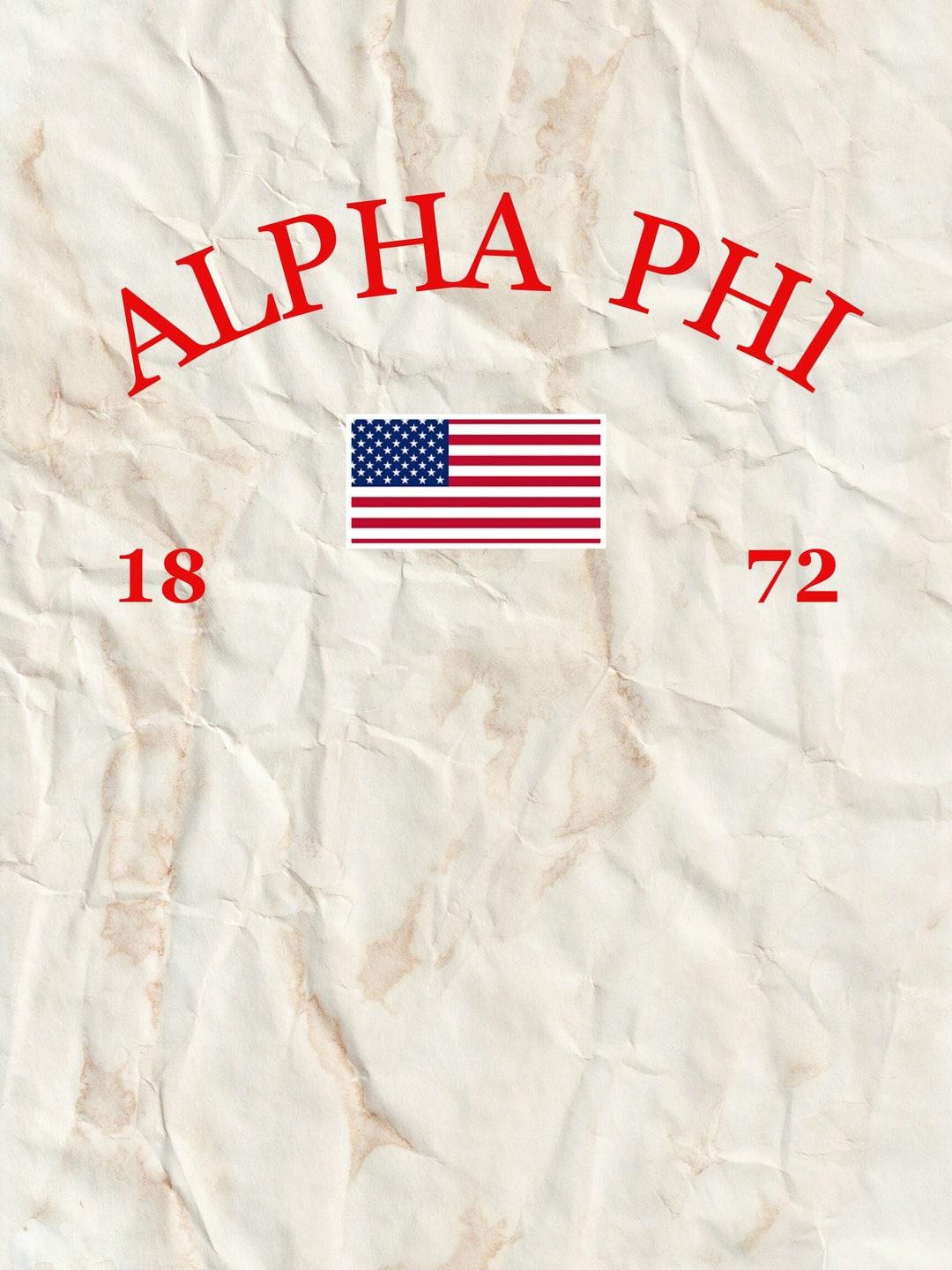 Alpha Phi American Flag Print - Etsy