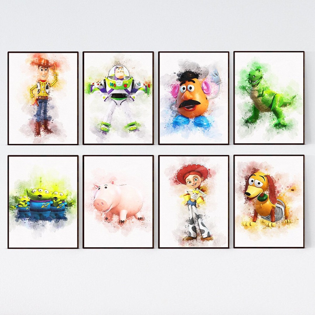 Watercolour Toy Print, Kids Bedroom Decor, Childrens Prints Poster ...