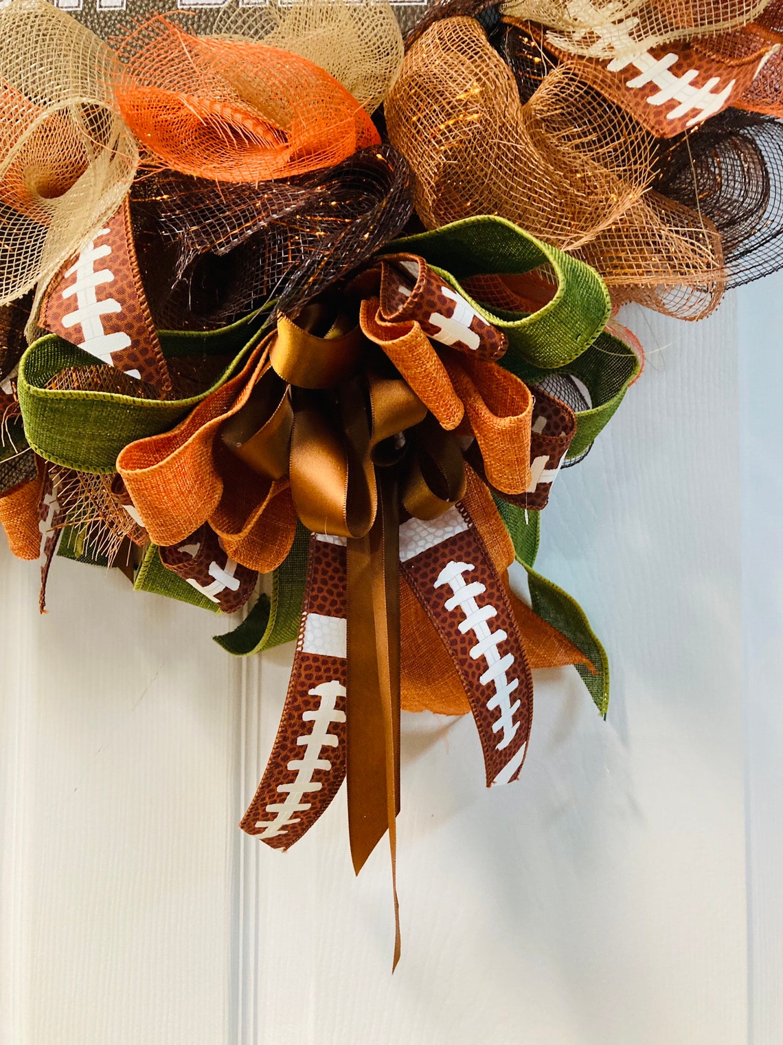 Its Fall Play Ball Front Door Wreath Football Decor | Etsy