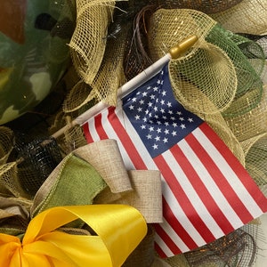 Military Wreath, Yellow Ribbon Deployment, Military Decor, Til They ...