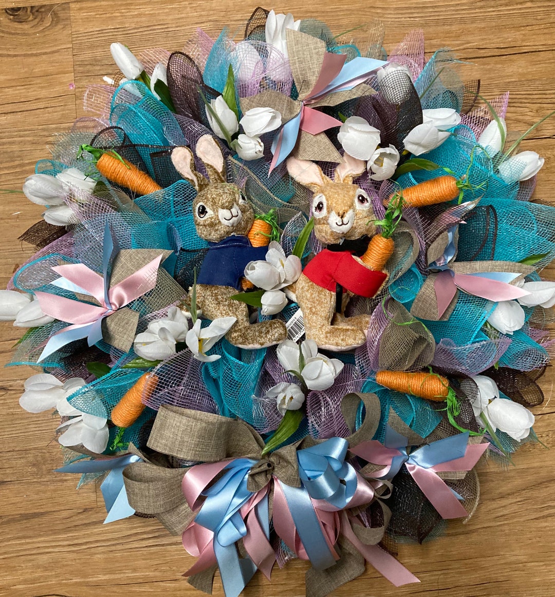Easter Wreath, Peter Rabbit, Bunny Wreath, Easter Decor, Front Door ...