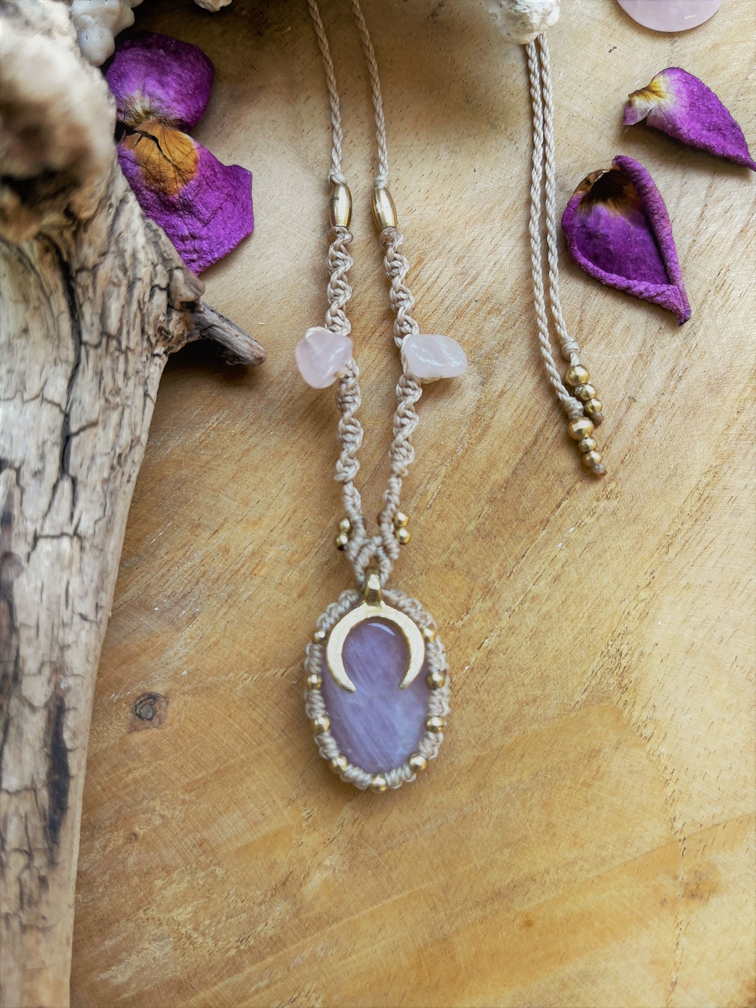 Mineral Stone Pendant ~ Talisman ~ Rose Quartz ~ Love Stone ~ Chakra ...