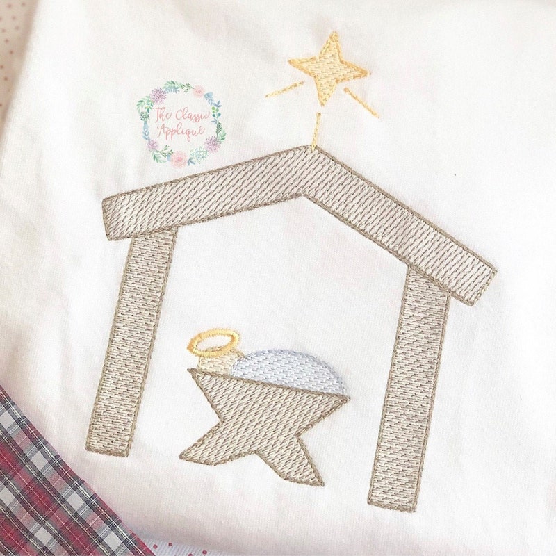 Nativity Embroidery - Etsy