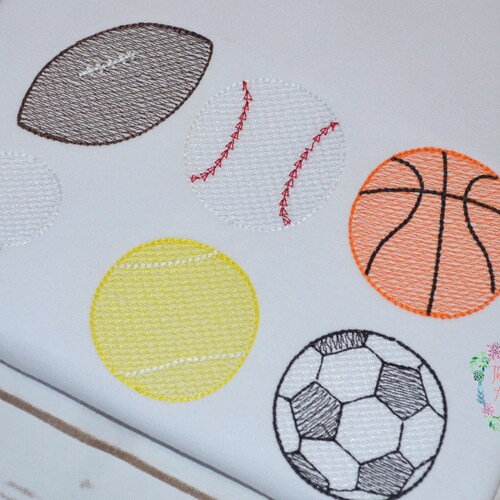 Sketch Fill build Your Own Trio of Sports Balls - Etsy