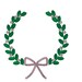 Laurel Berry and Bow Monogram Frame Embroidery Desing File in 2.5 Inch ...