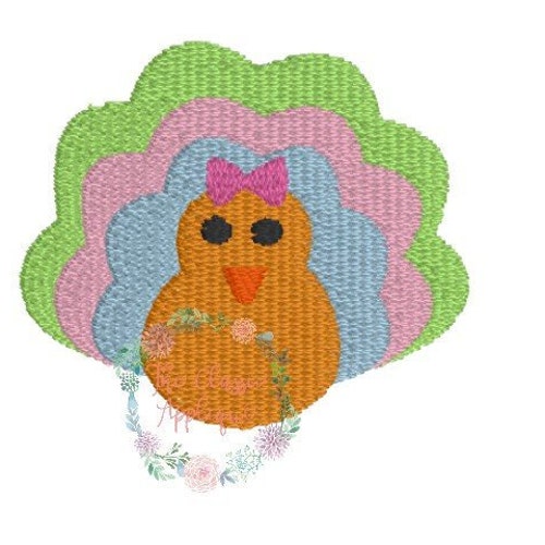 Thanksgiving Boy Turkey Mini Fill Stitch Machine Embroidery - Etsy
