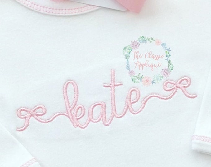 Kelli Bow Swash Script Font Machine Embroidery Design File - Etsy
