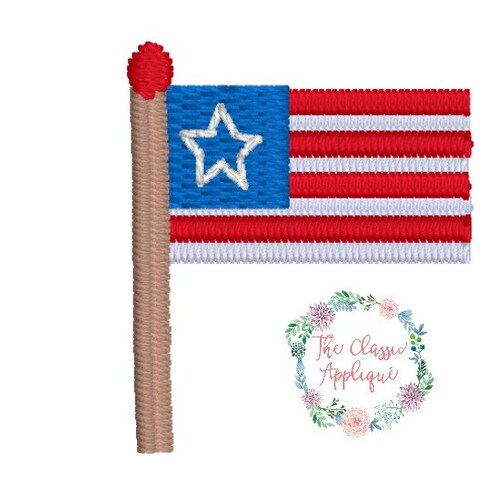 Mini American Flag Machine Embroidery Design-instant DOWNLOAD - Etsy