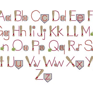 Play Ball Baseball Bat Baseball Font Machine Embroidery Deign File - Etsy