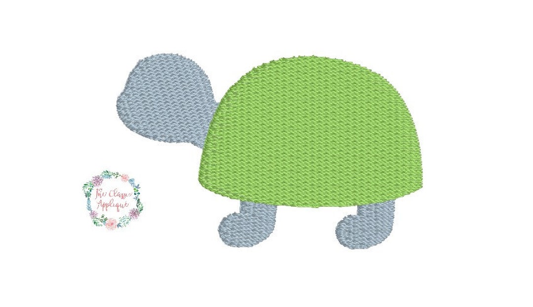 Turtle With Shell Mini Fill Stitch Unisex Machine Embroidery Design in ...