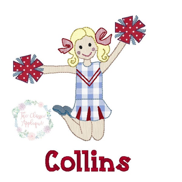 Cheerleader Applique - Etsy