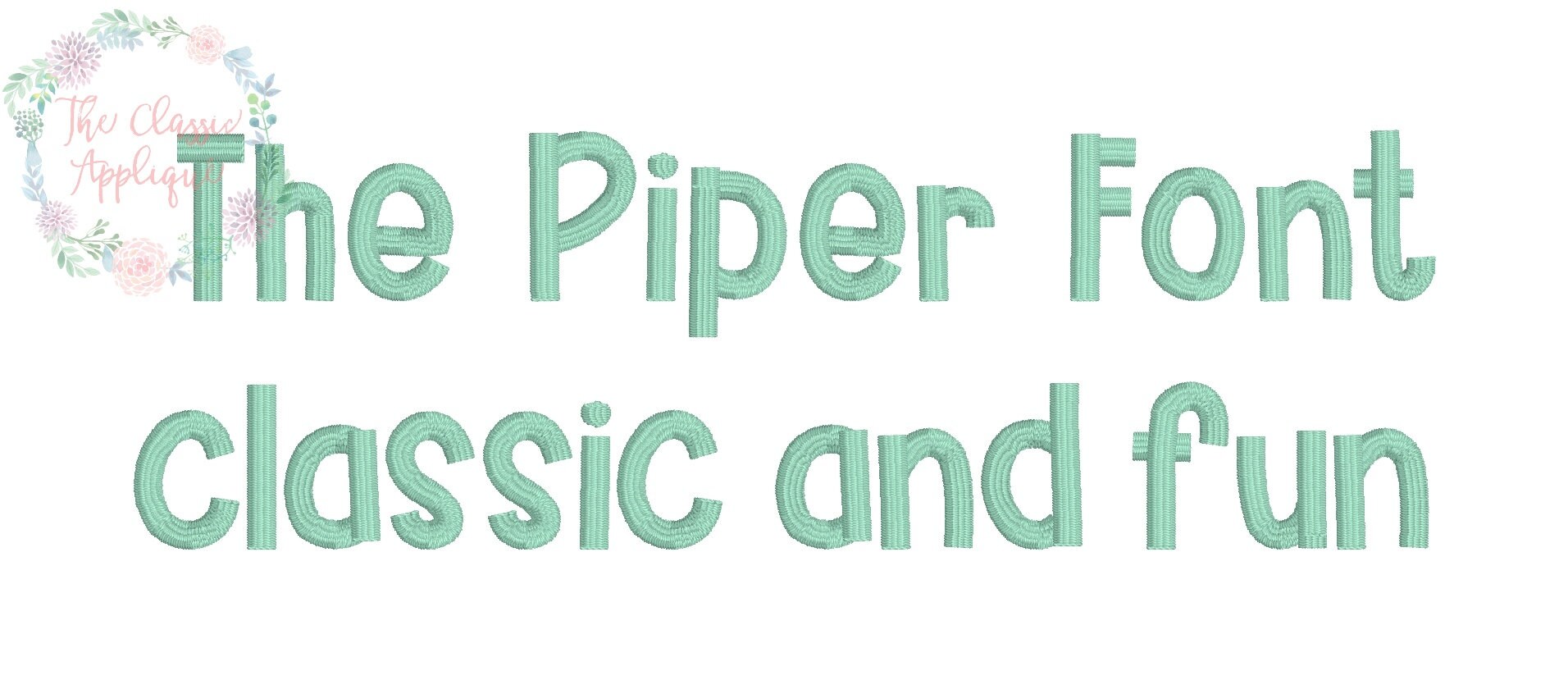 Piper Font Satin Stitch Monogram Font for Boy and Girl | Etsy