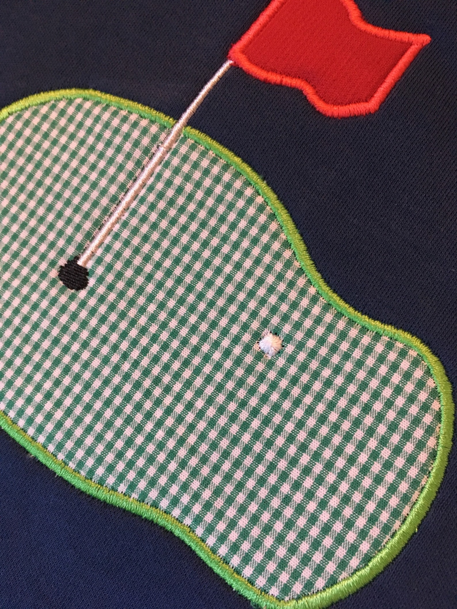 Golf Green With Golf Ball Applique Embroidery Design | Etsy