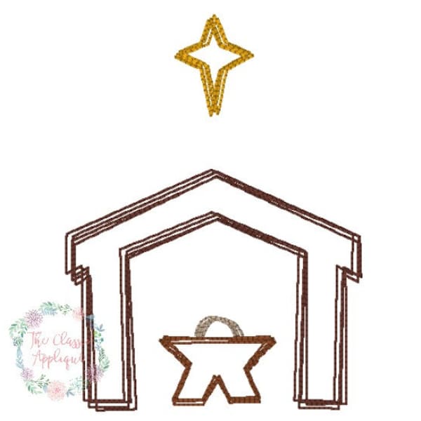 Nativity Embroidery - Etsy