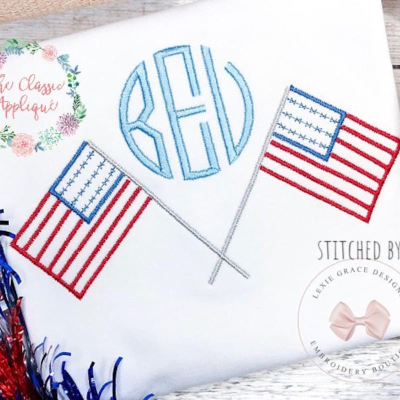 American Flag Embroidery - Etsy