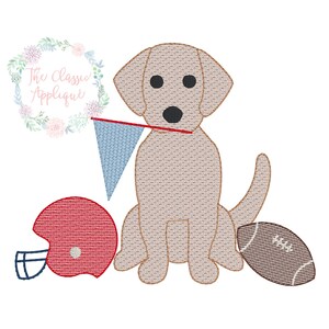 Football Team Spirit Lab Puppy Dog Sketch Fill, Light Fill, Quick ...