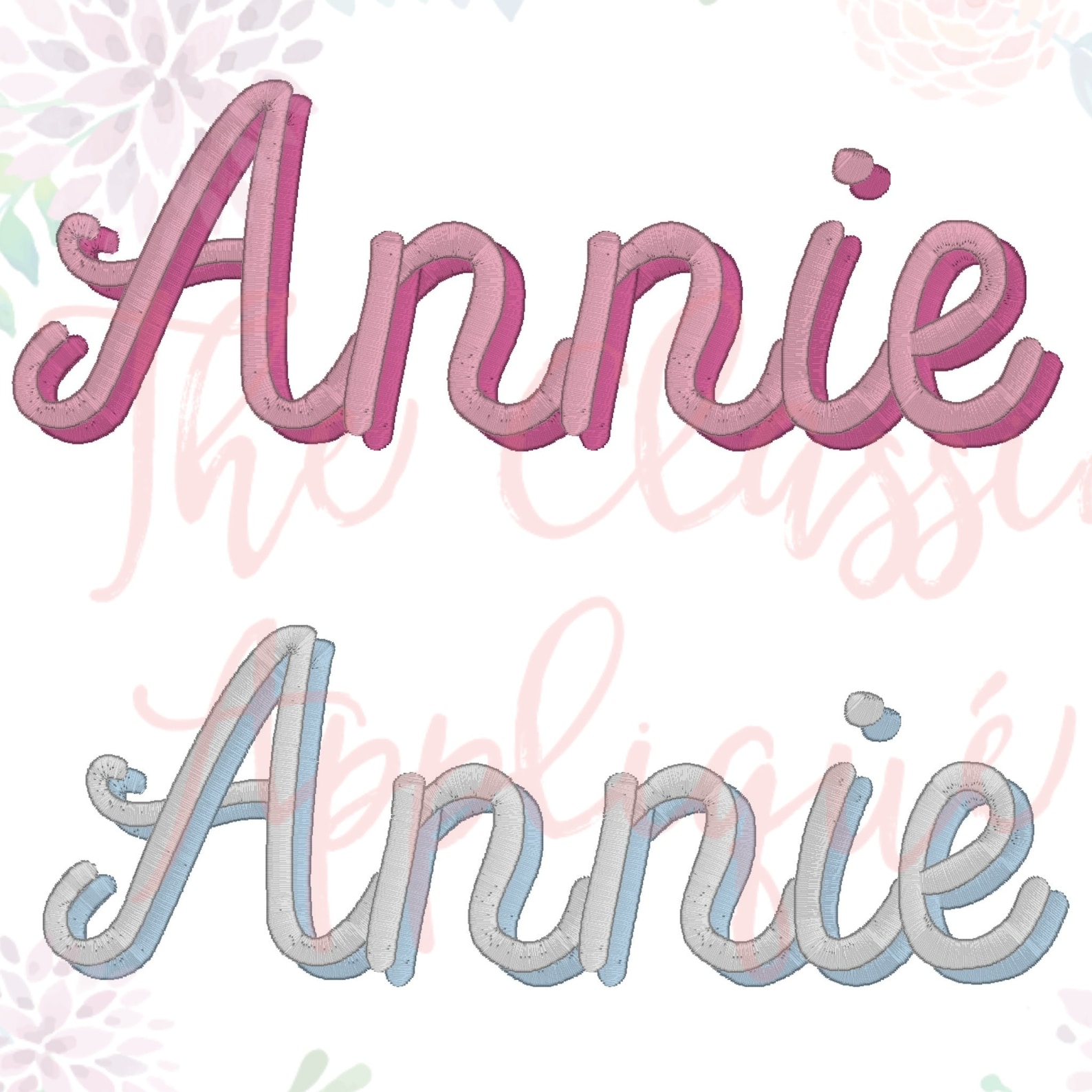 The Spirit Font Layered, Shadow Satin Stitch Cursive Font for Machine ...