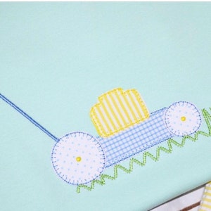 Blanket Stitch Lawn Mower Applique With Vintage Stitch, Quick Stitch ...