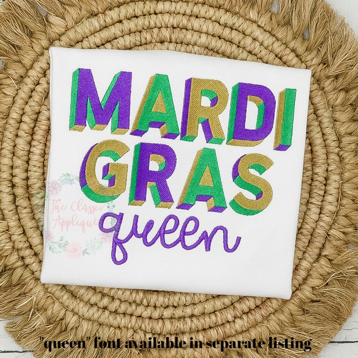 Three Color Block Print Fill Stitch Machine Embroidery Font by - Etsy