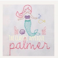 Little Mermaid Digital Embroidery Applique Design for Machine ...