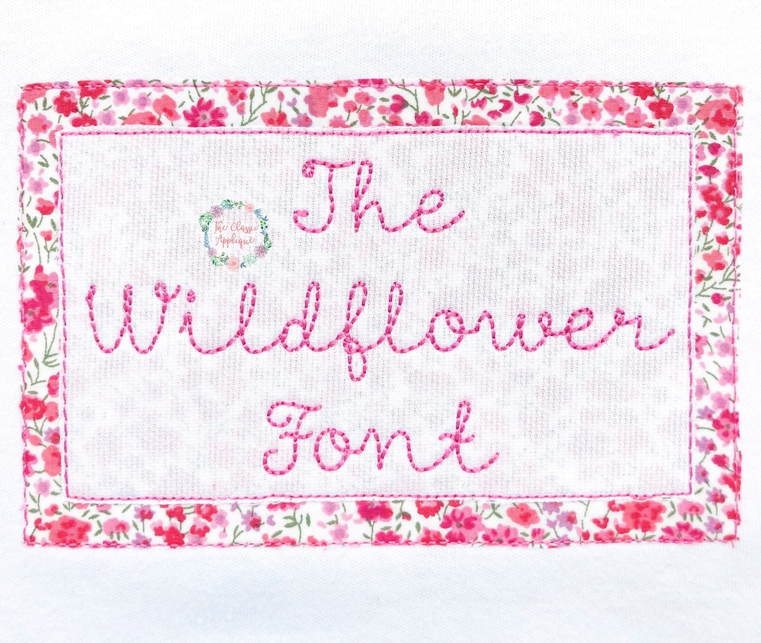 Cursive Script Bean Stitch, Vintage Stitch Font for Machine Embroidery ...