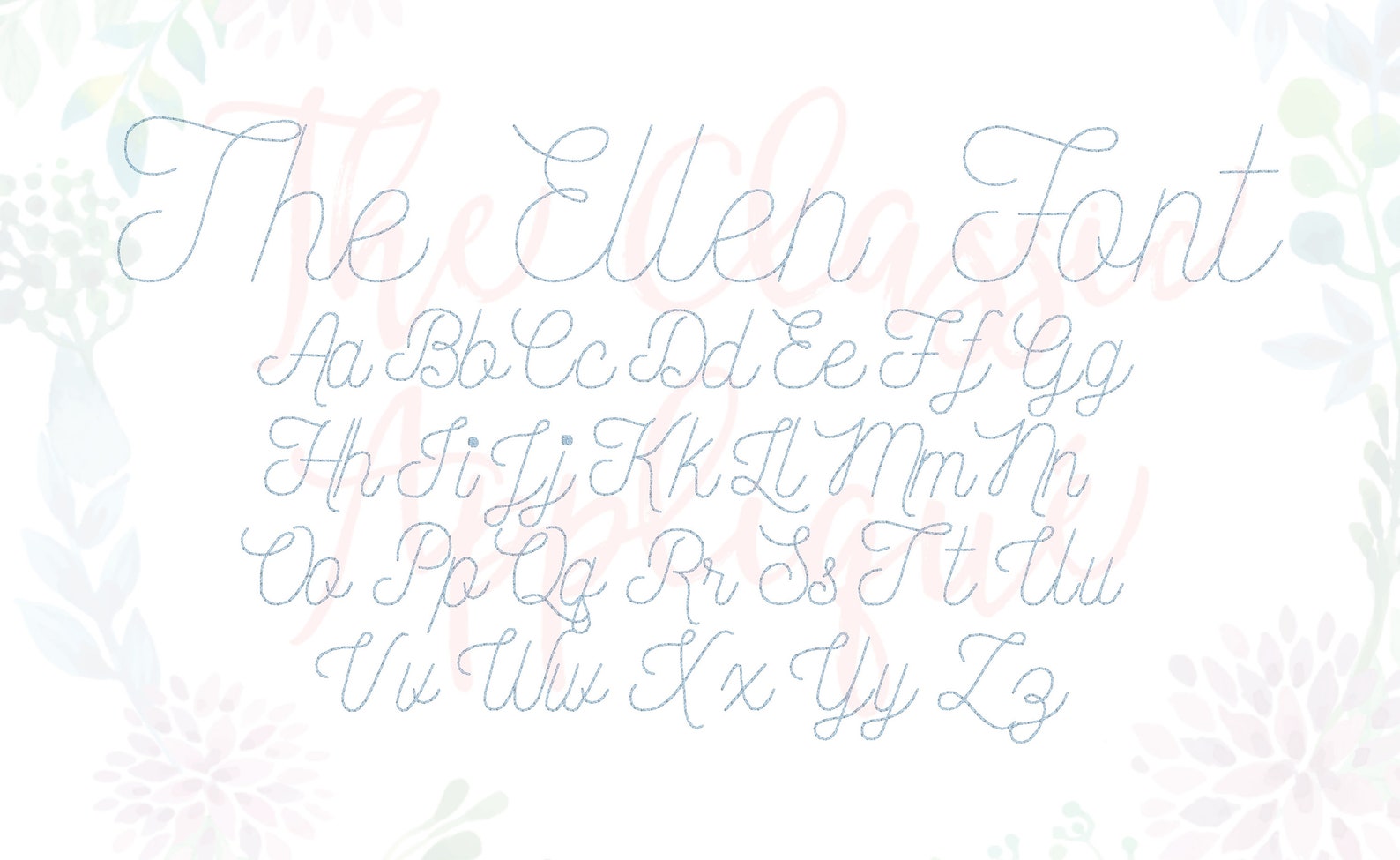 Classic Cursive Bean Stitch, Vintage Stitch Machine Embroidery Design ...