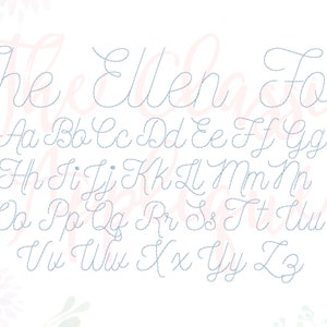 Classic Cursive Bean Stitch, Vintage Stitch Machine Embroidery Design ...