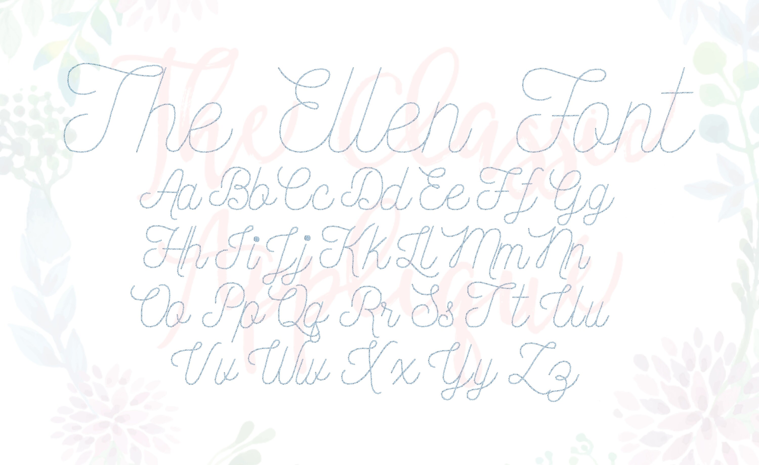 Classic Cursive Bean Stitch Vintage Stitch Machine Embroidery - Etsy