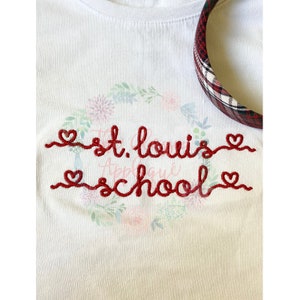 The "mallory" Cursive Satin Font With Heart Swashes Machine Embroidery ...